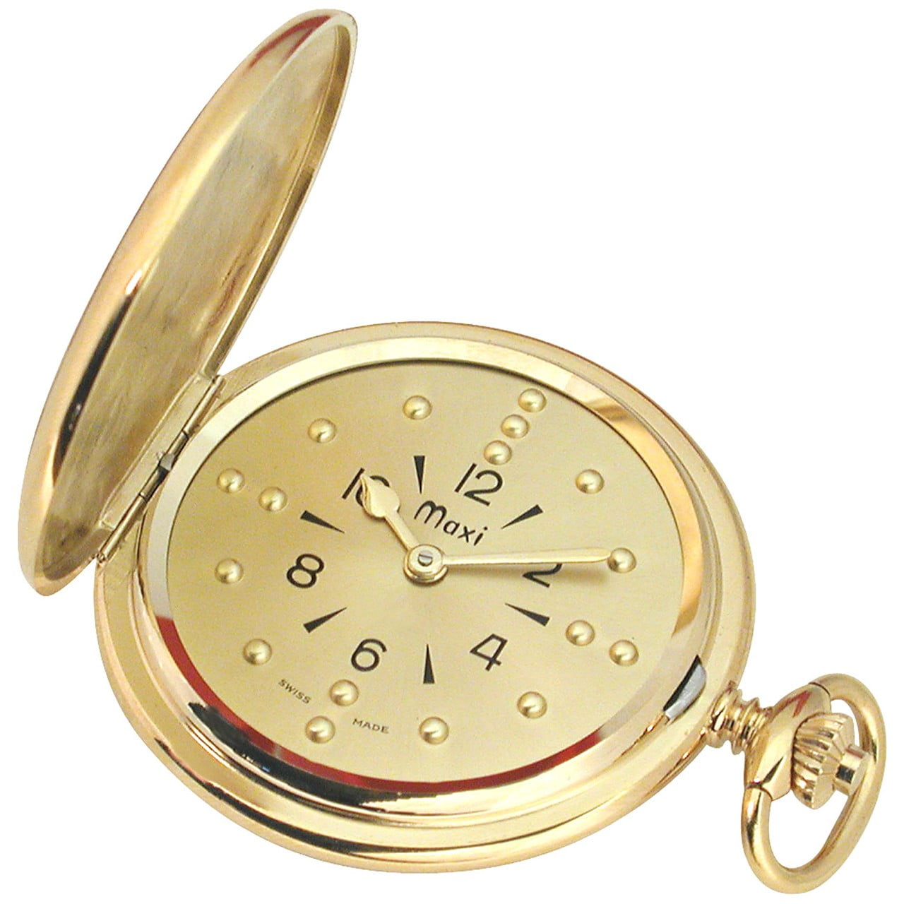 Mens Gold-Tone Quartz Pocket Braille Watch - Walmart.com