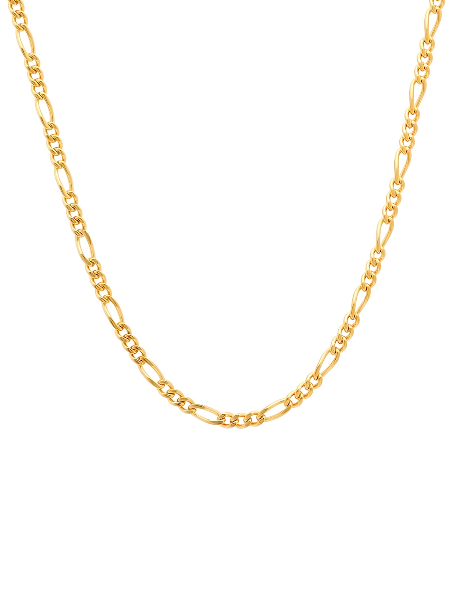 Mens Gold-Tone Stainless Steel Figaro Chain, 24-Inches - Walmart.com