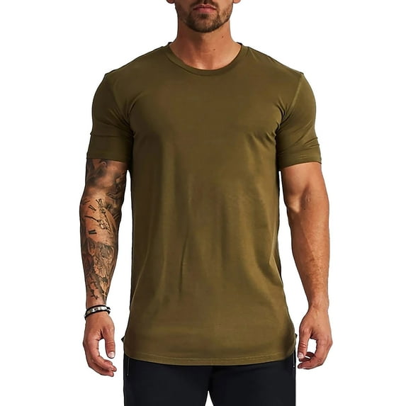 Mens Golf Polo Ice Silk Short Sleeve Slim Fit Fashion Round Neck ...