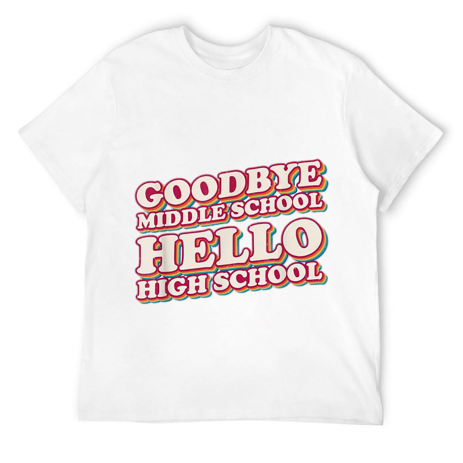 Mens Goodbye Middle School Hello High School 8th Grade Graduation T ...