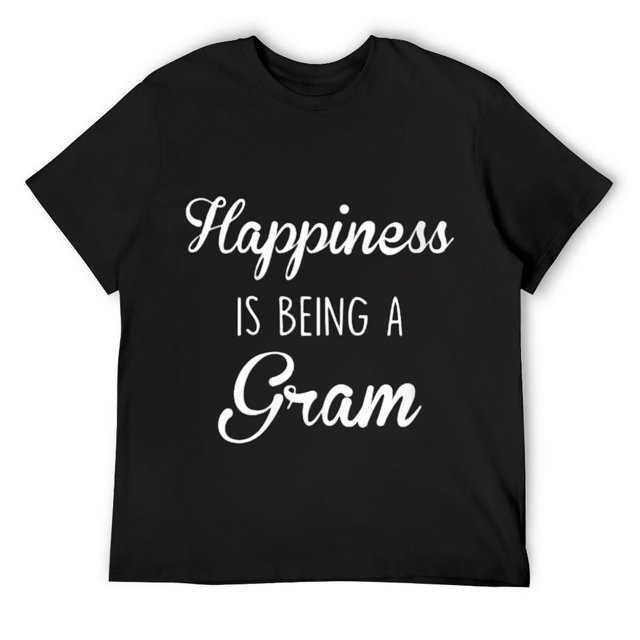 Mens Gram Shirt Gift: Happiness V-Neck T-Shirt Black Large - Walmart.com