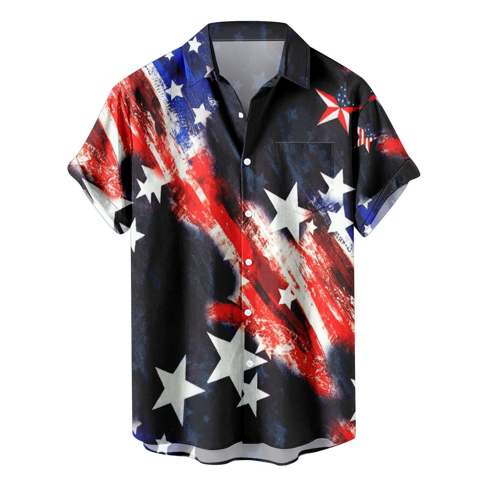 Mens Graphic T-shirts Short Sleeve Men's American Flag Patriotic Shirts ...