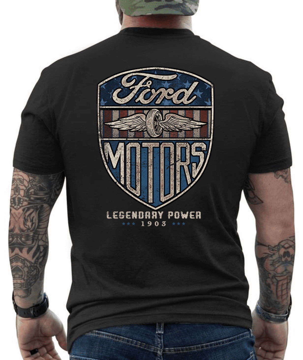 Mens Graphic Tees Ford T-shirt Fathers Day Gifts Dad - Walmart.com