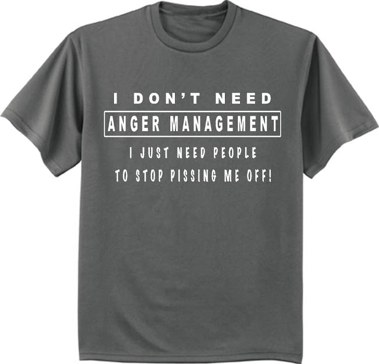 Mens Graphic Tees Funny Saying Anger Management T-shirt - Walmart.com