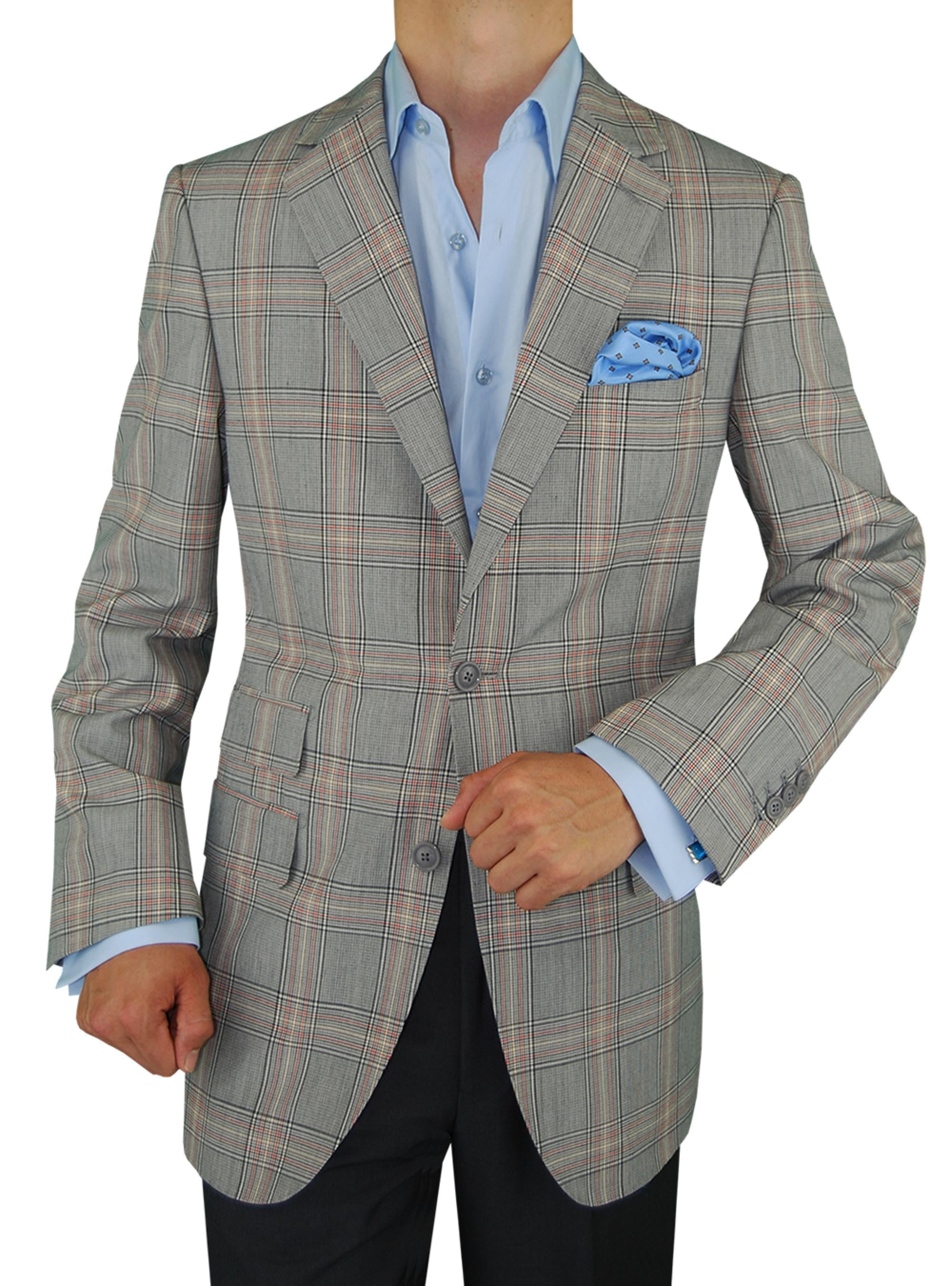 Mens Gray Modern Fit Blazer DTI DARYA TRADING GV Executive - Walmart.com
