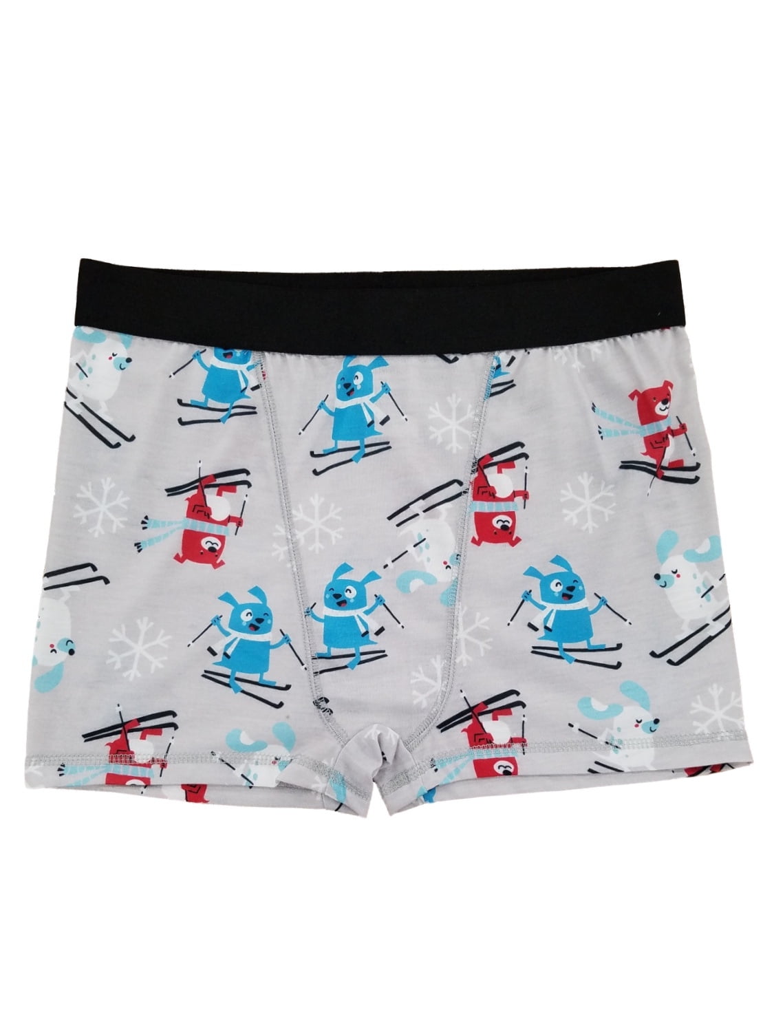Mens Gray Skiing Dogs & Snowflakes Underwear Boxers Boxer Briefs S ...