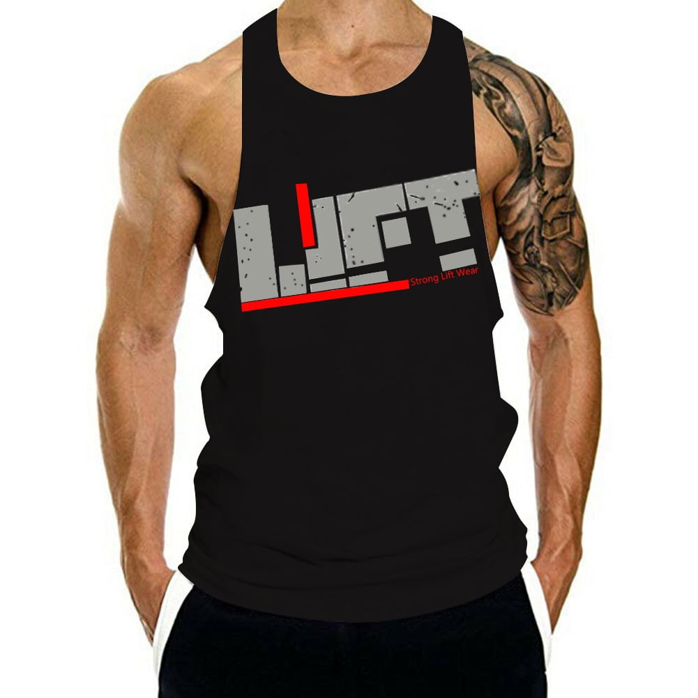 Mens Gym Clothing Bodybuilding Stringer Tank Top Muscle Vest - Walmart.com