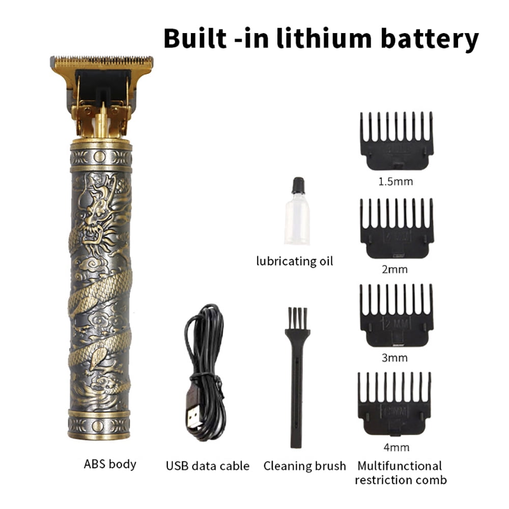 Mens Hair Clippers Cordless Electric T-Blade Zero Gapped Hair Trimmer ...
