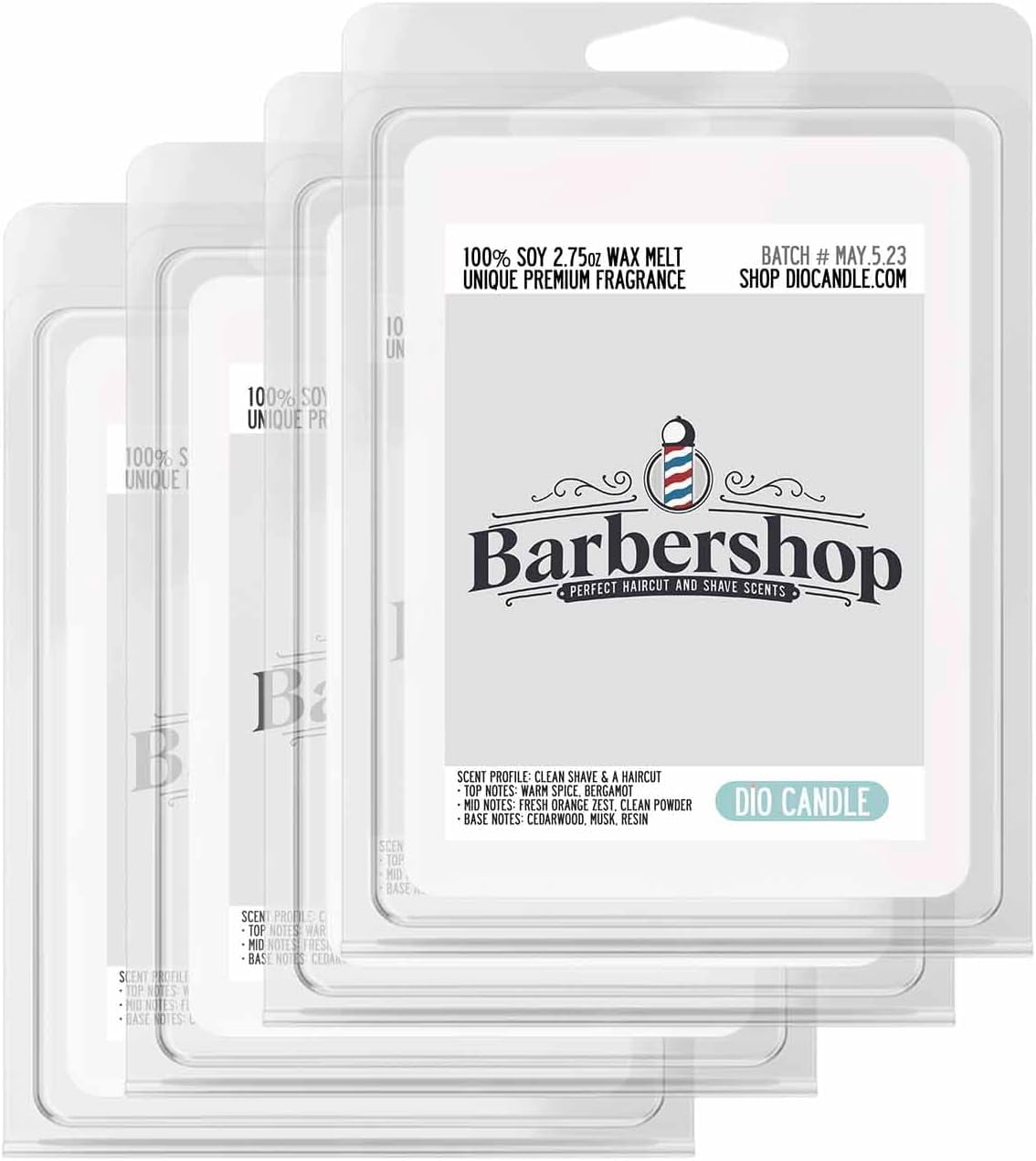 Mens Haircut Barbershop Scented Wax Melts - Smells Like Clean Shave & a ...