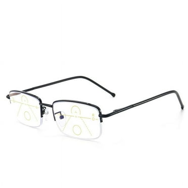 2 Pairs Mens Half Frame Reading Glasses Metal Progressive Multifocal ...