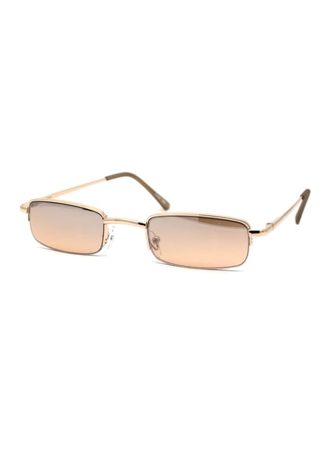 Mens Xloop 90s Classic Officer Cop Sport Rectangle Metal Sunglasses ...