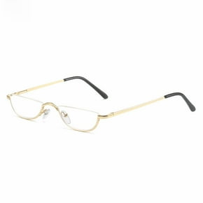 Half Moon Reading Glasses for Men and Women with Spring Hinges