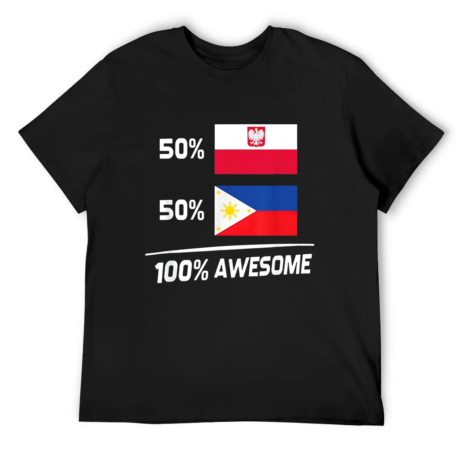 Mens Half Polish Half Filipino Polipino Poland Philippines Flag T-Shirt ...