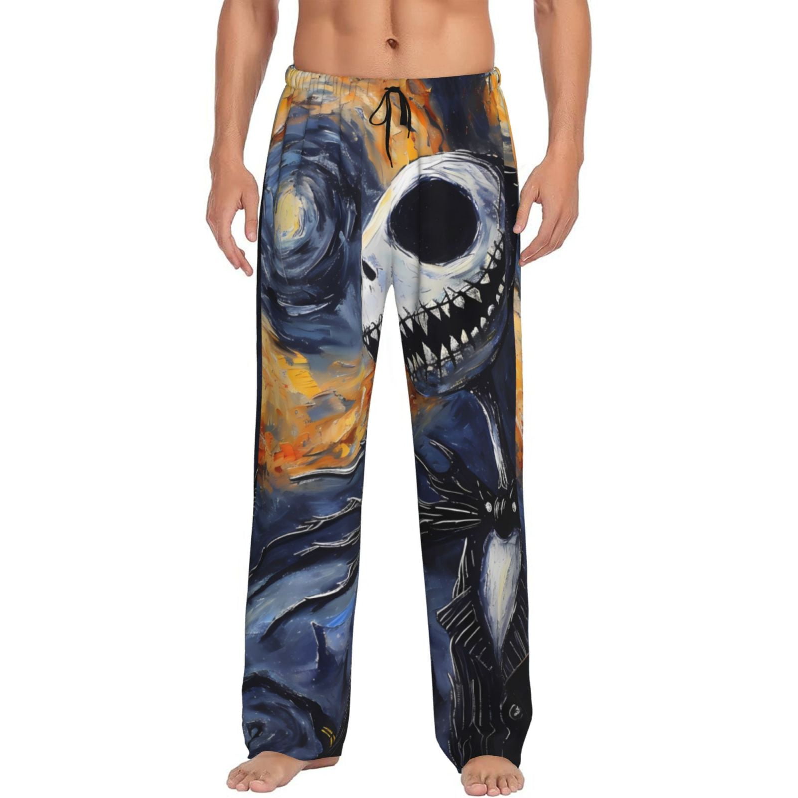 Mens Halloween Pajama Pants Bottoms with Pockets- Halloween Starry ...
