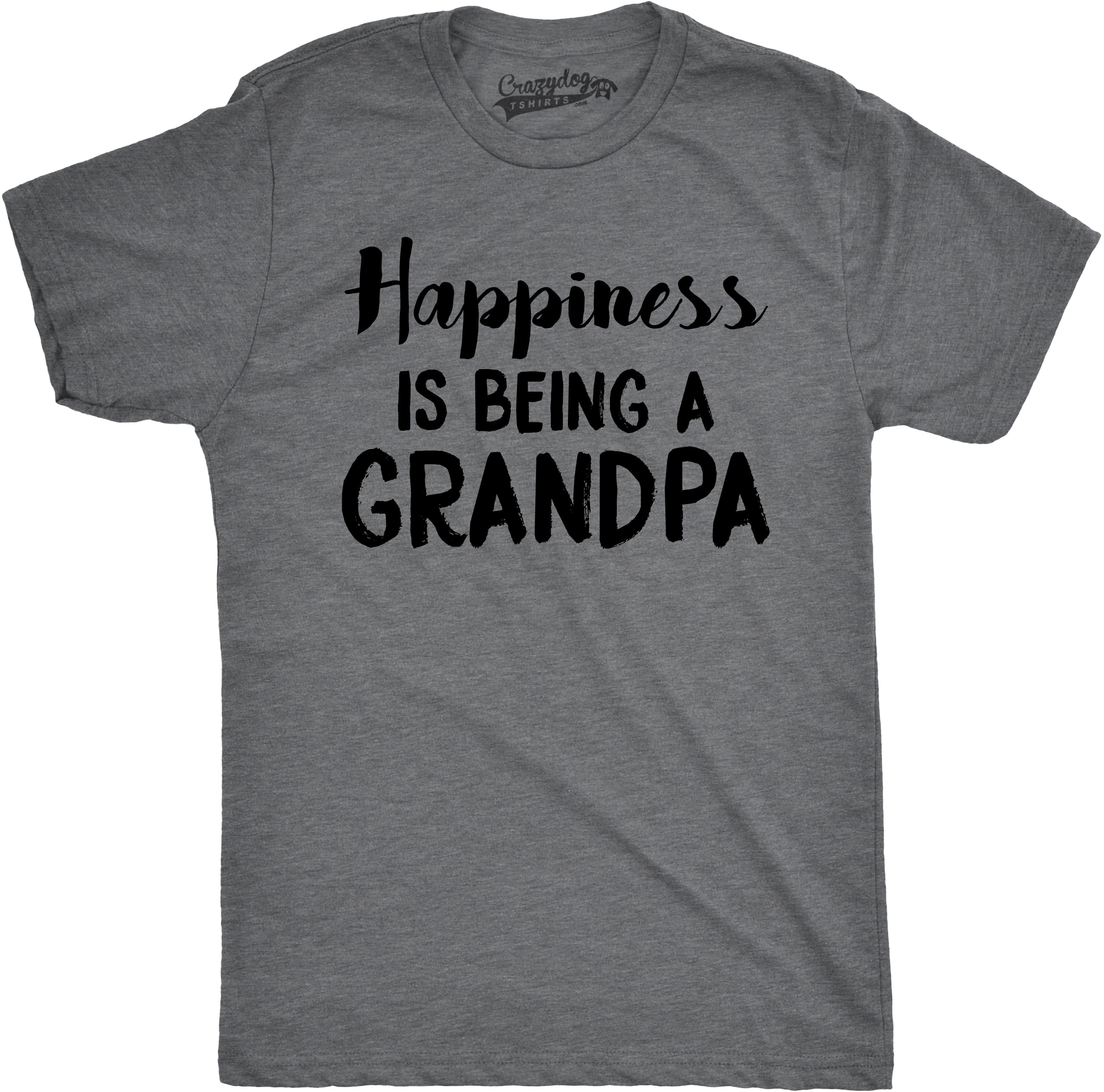 Mens Happiness Is Being a Grandpa Funny Papa Family Graphic Fathers Day ...