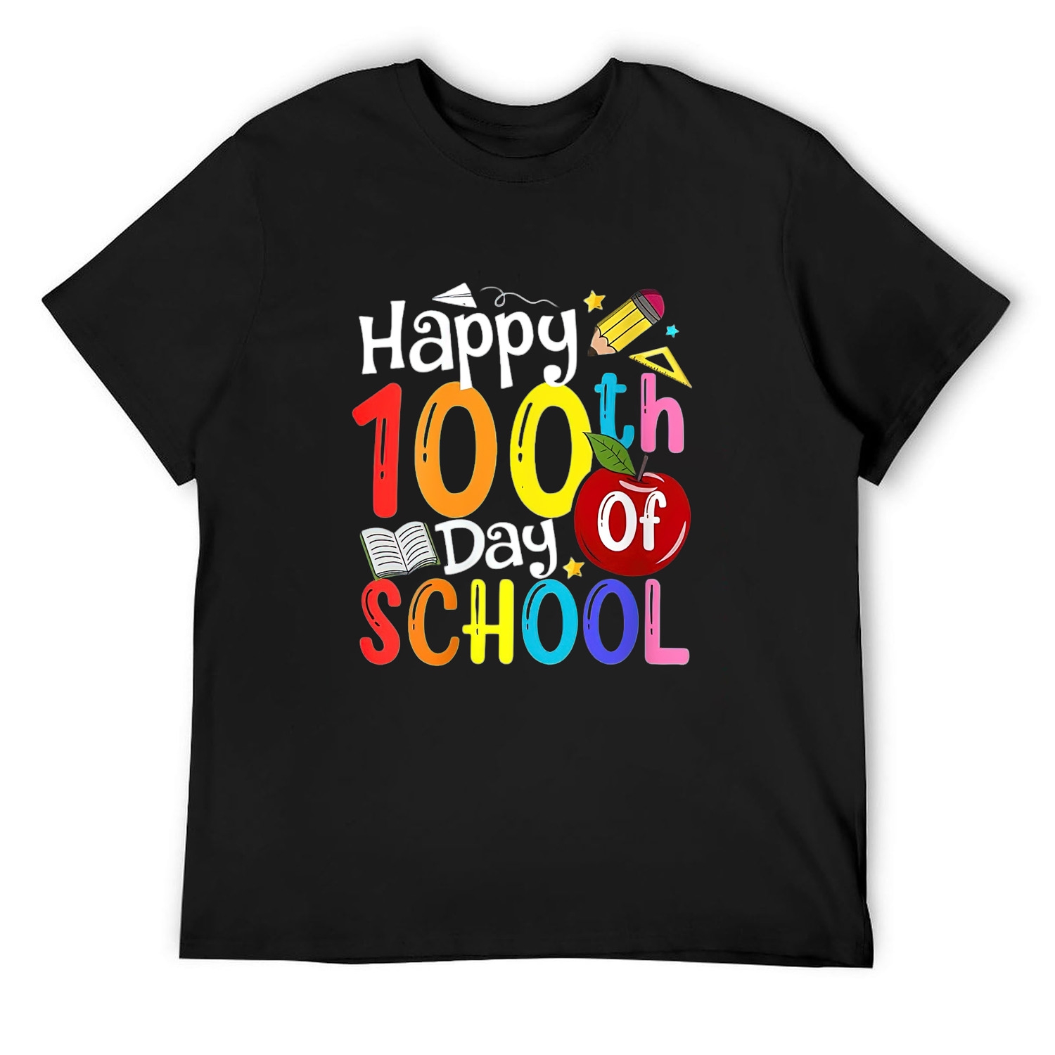 Mens Happy 100th Day of School Teachers Student Happy 100 Days Round ...