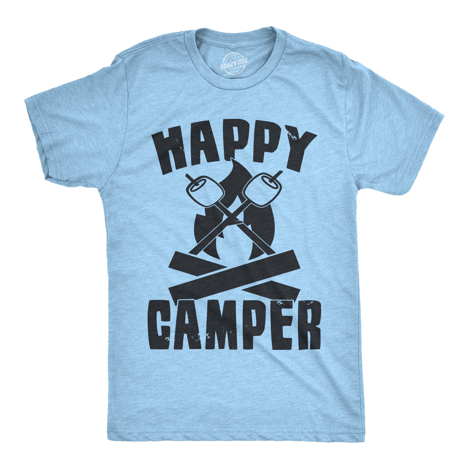 Mens Happy Camper Shirt Funny Camping Cool Hiking Graphic Vintage Tee ...