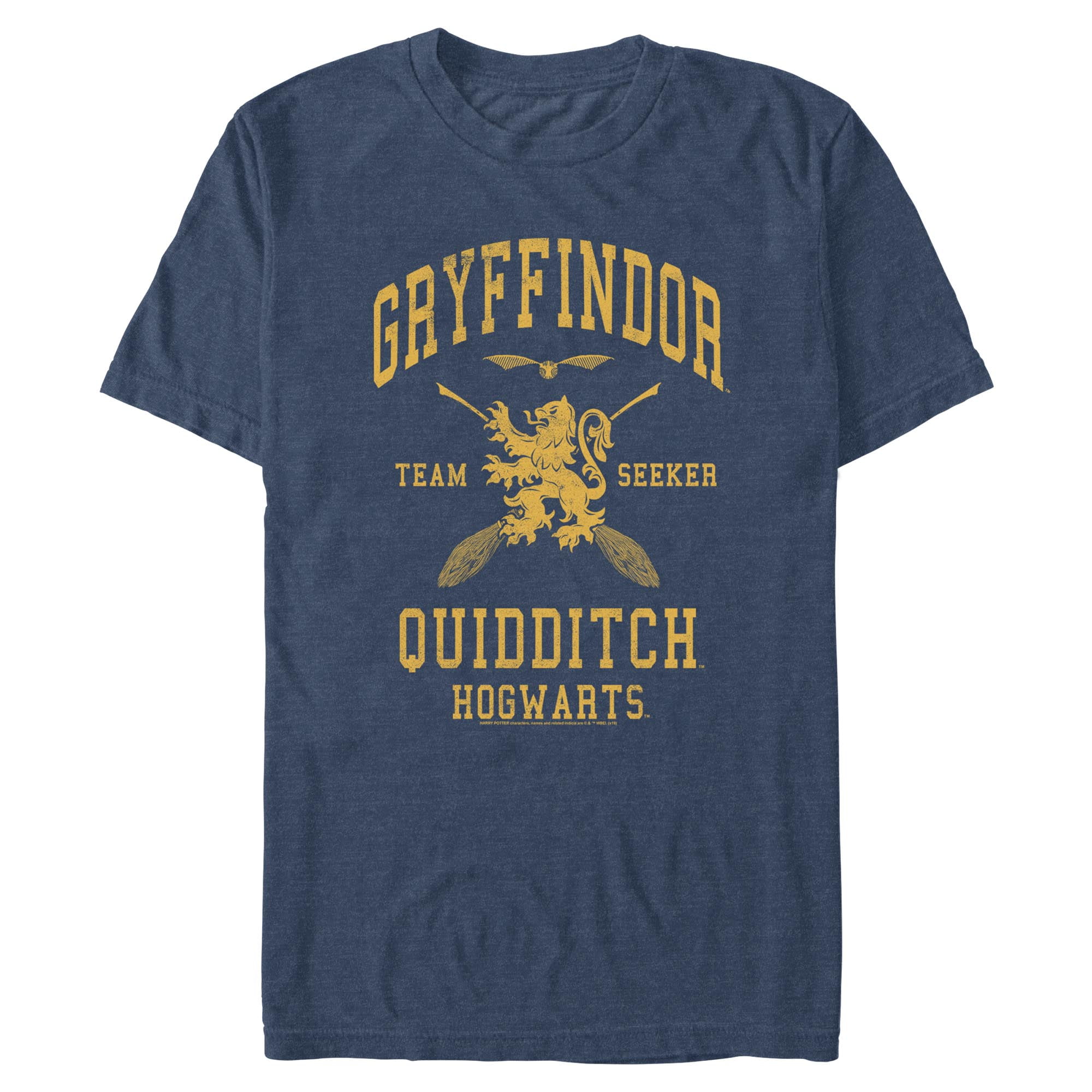 Mens Harry Potter Gryffindor Quidditch Gold Team Seeker T Shirt ...