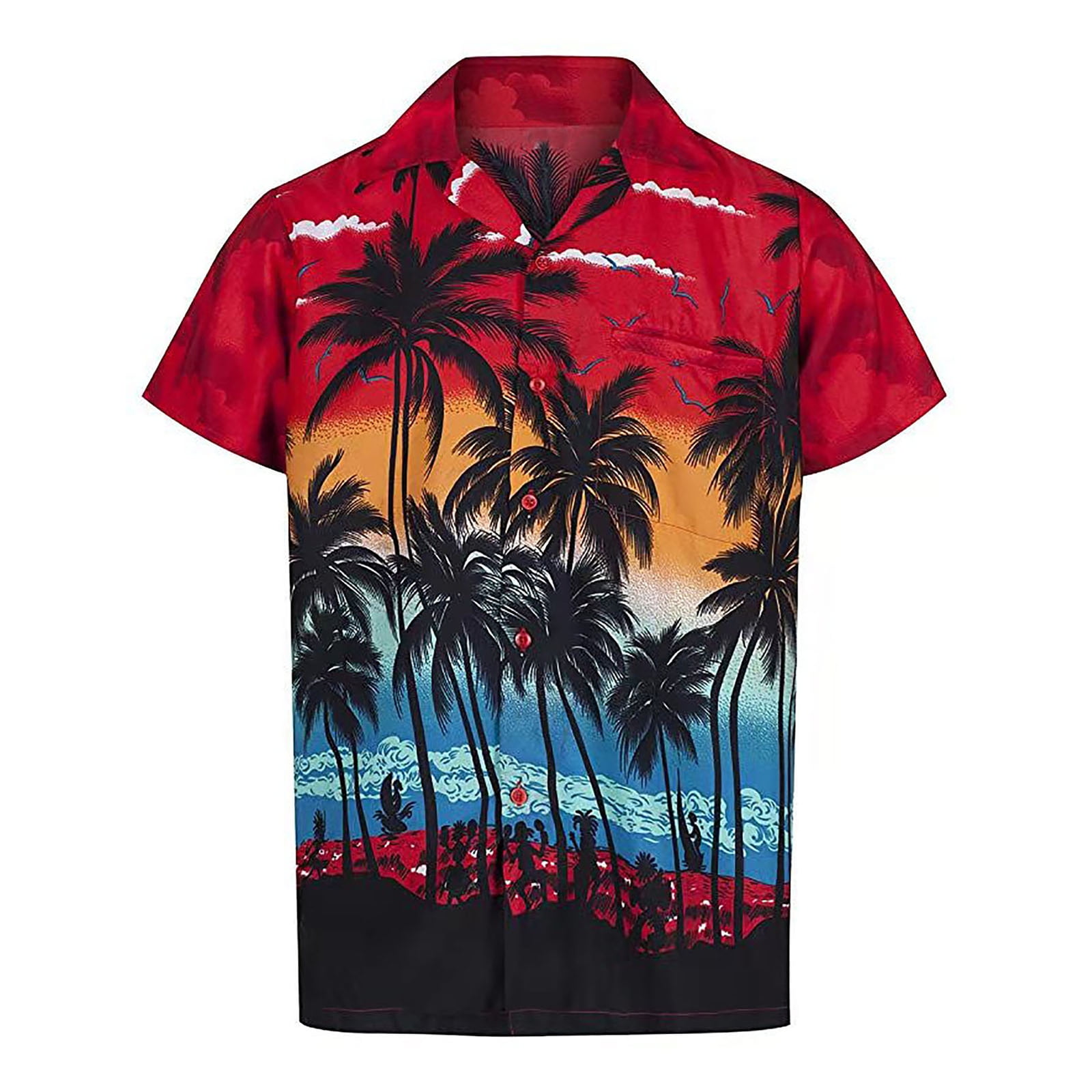 Mens Hawaiian Shirt Short Sleeve Shirts - Mens Shirts Hawaiian Fancy ...