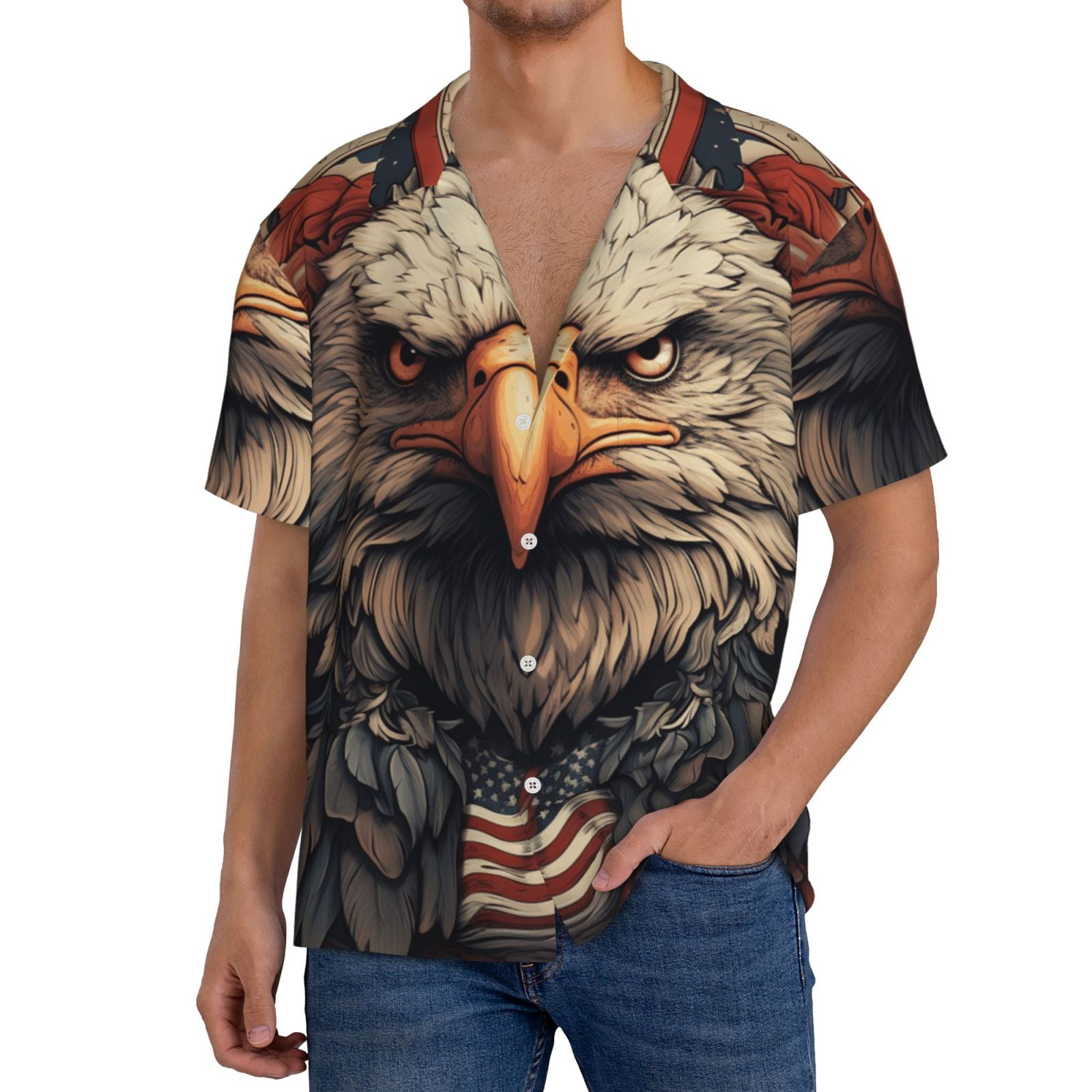 Mens Hawaiian Shirts 3D Short Sleeve Holiday Summer Beach , American ...