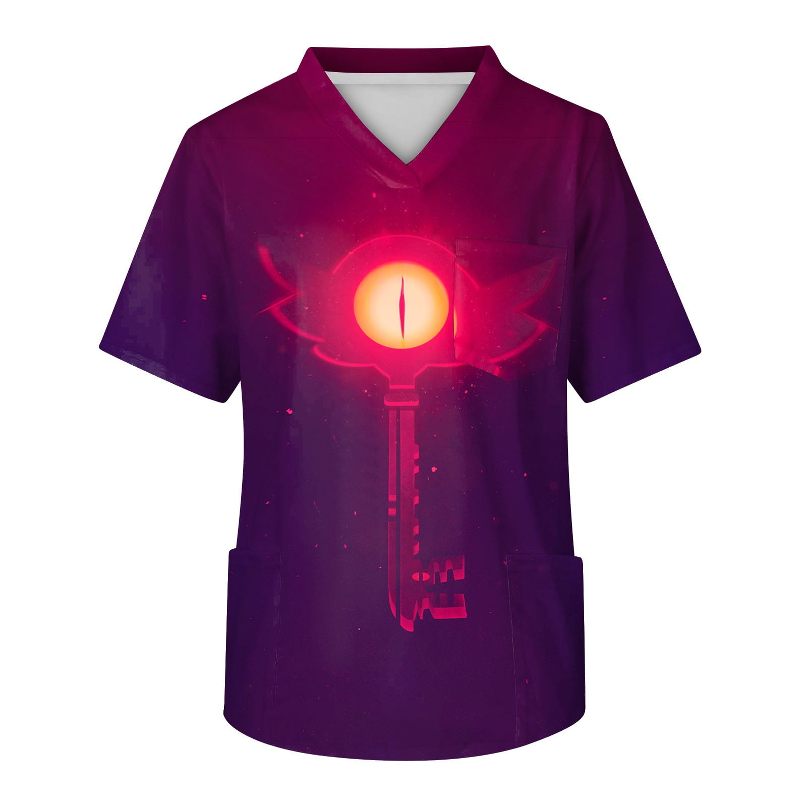 Mens Hazbin Hotel Plus-Sized Medical Uniforms & Scrubs, OTEMRCLOC Short ...