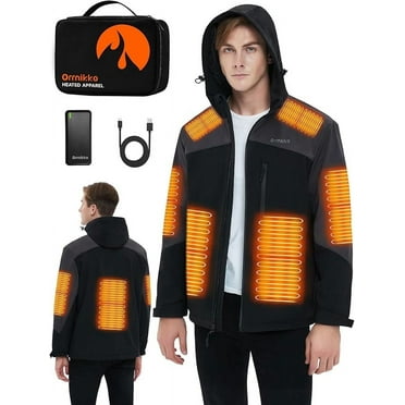 KAUOD Heated Jackets for Men with 12V/20000mAh Battery Pack, Men's Soft ...