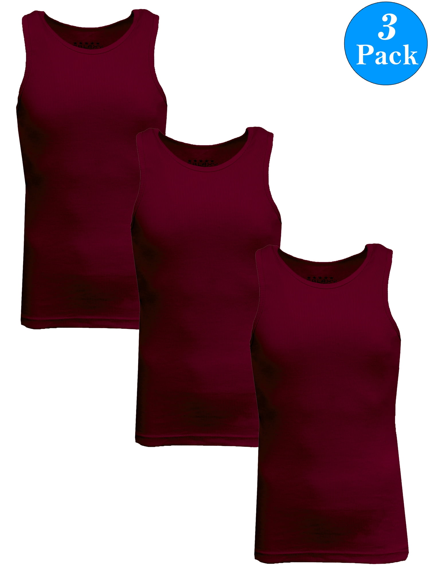 Mens Heavyweight Ribbed Tank Top ( 3-PACK) - Walmart.com