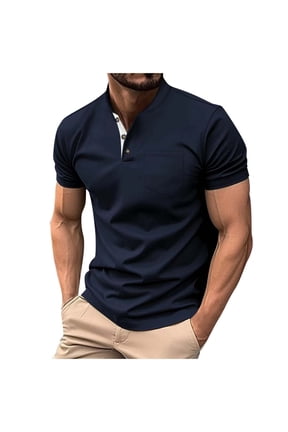 Men's Short Sleeve Henley T-shirts