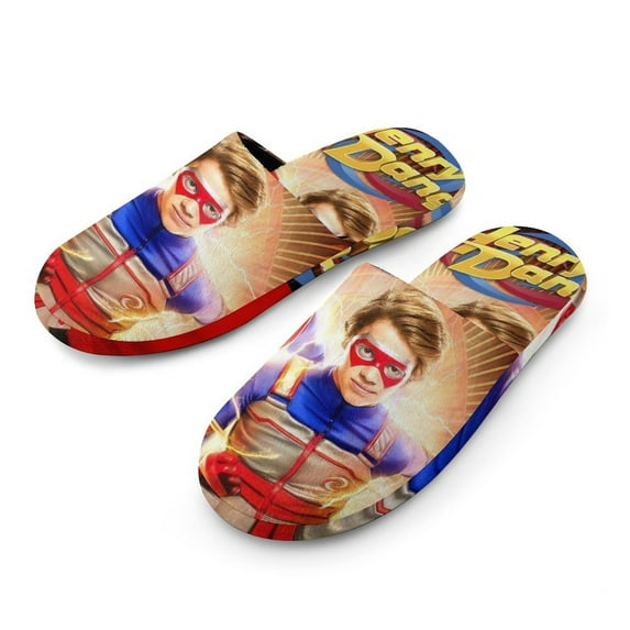 Mens Henry Danger Slippers Non-Slip Fuzzy House Slippers Warm Soft ...
