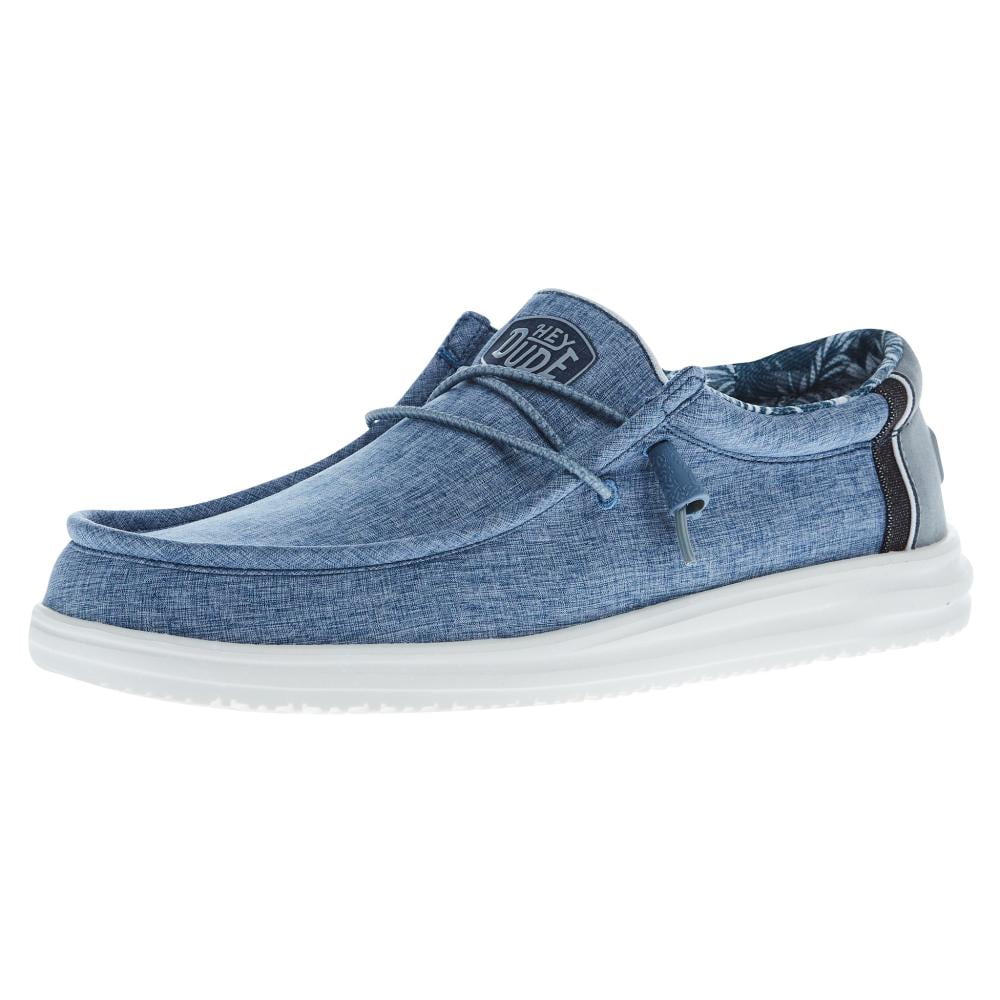 Mens Hey Dude Wally H2O Blue Overcast Casual Shoe - Walmart.com