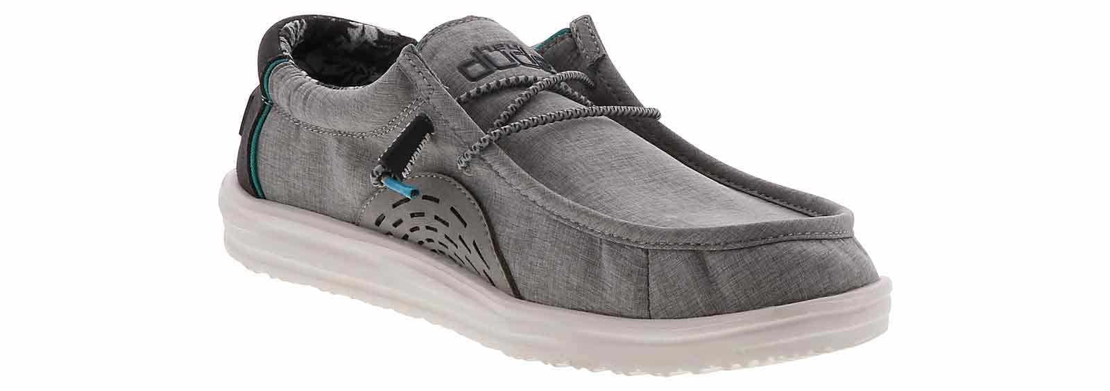 Mens Hey Dude Wally H2O Graphite Casual Shoe - Walmart.com