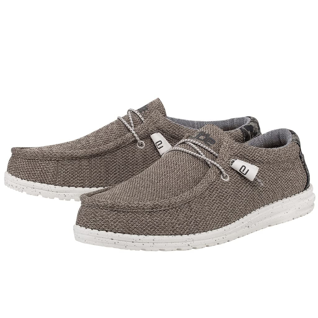 Hey Dude Mens Wally Stretch Casual Shoe, Lightweight, Comfortable, Sand ...