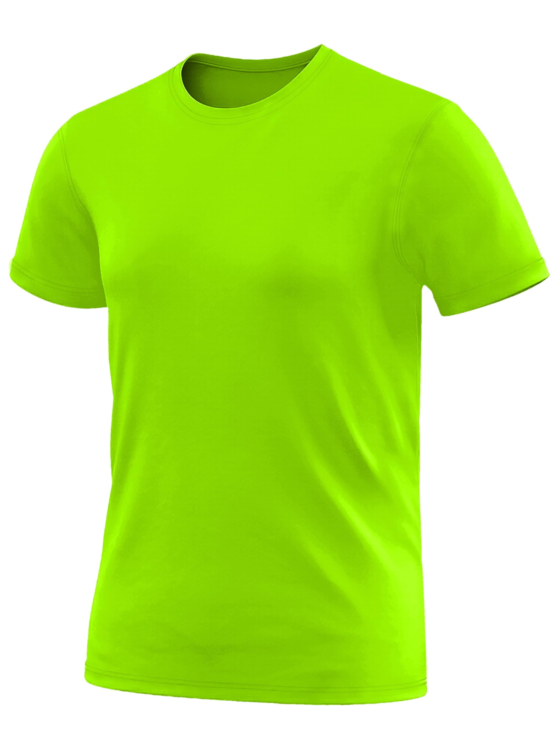 Mens High Visibility UPF50+ Lightweight Basic Gyming Run T-Shirt for ...