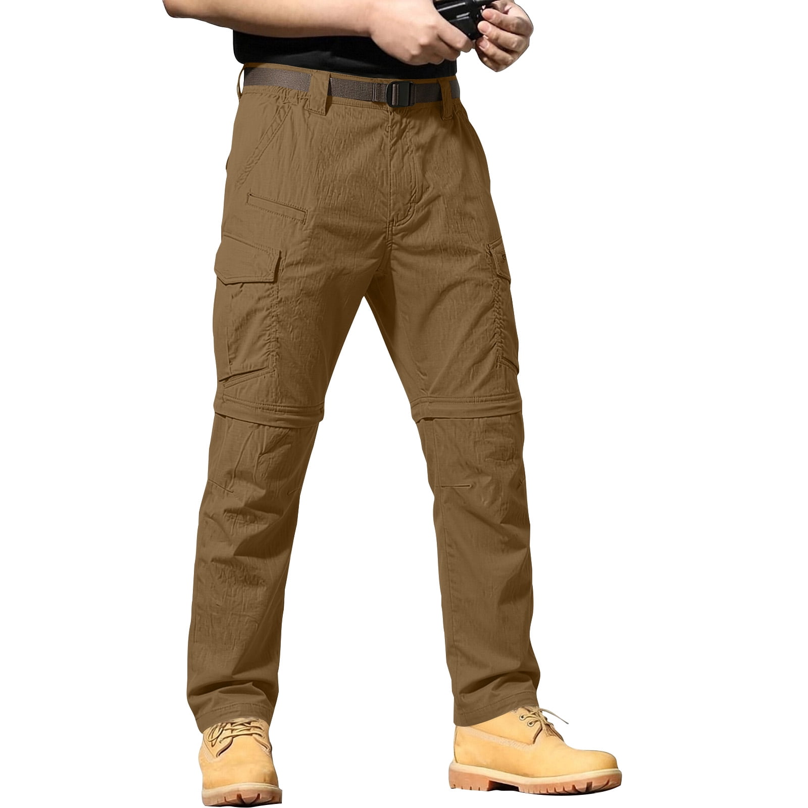 Mens Hiking Convertible Pants Outdoor Waterproof Quick Dry Zip Off ...
