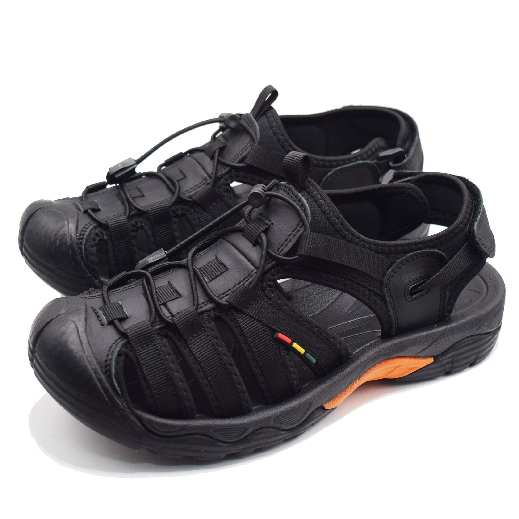 Mens Hiking Sandals Closed Toe Summer Beach Slipper Waterproof Leather ...