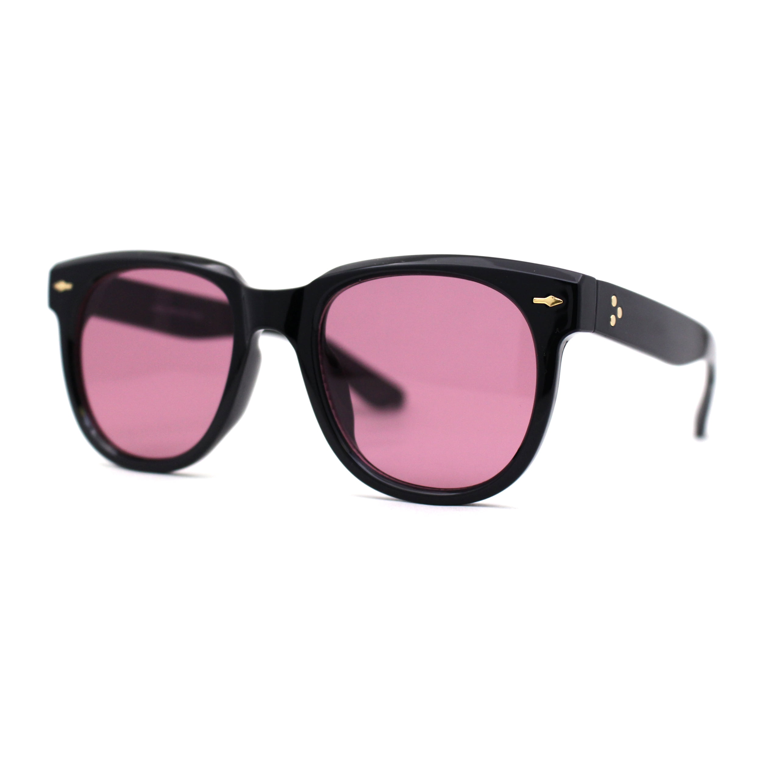 Mens Hipster Retro Vintage Style Round Horn Rim Sunglasses Black ...