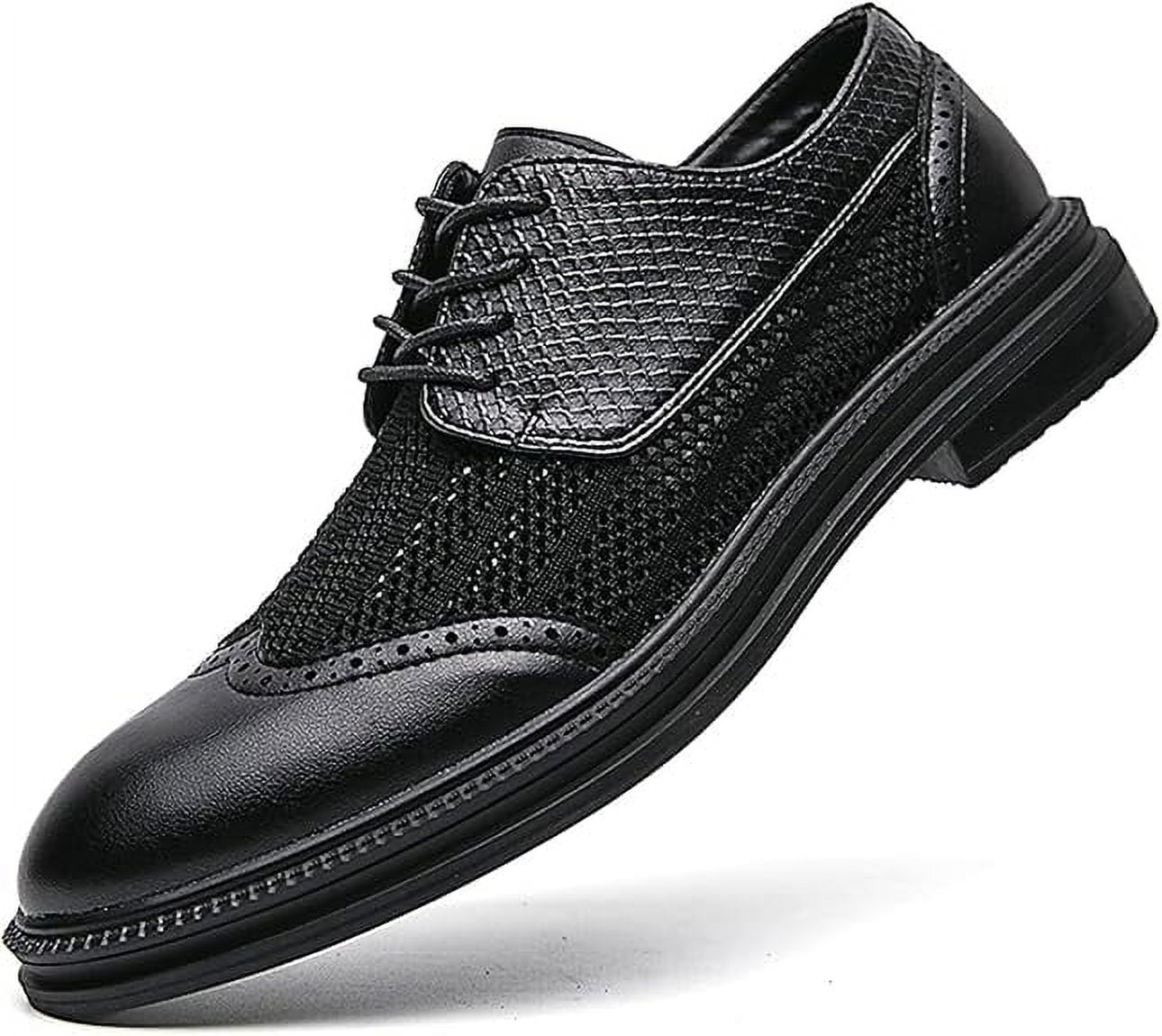 Mens Hollowed Mesh Brogue Formal Oxford Shoes Casual Lightweight ...