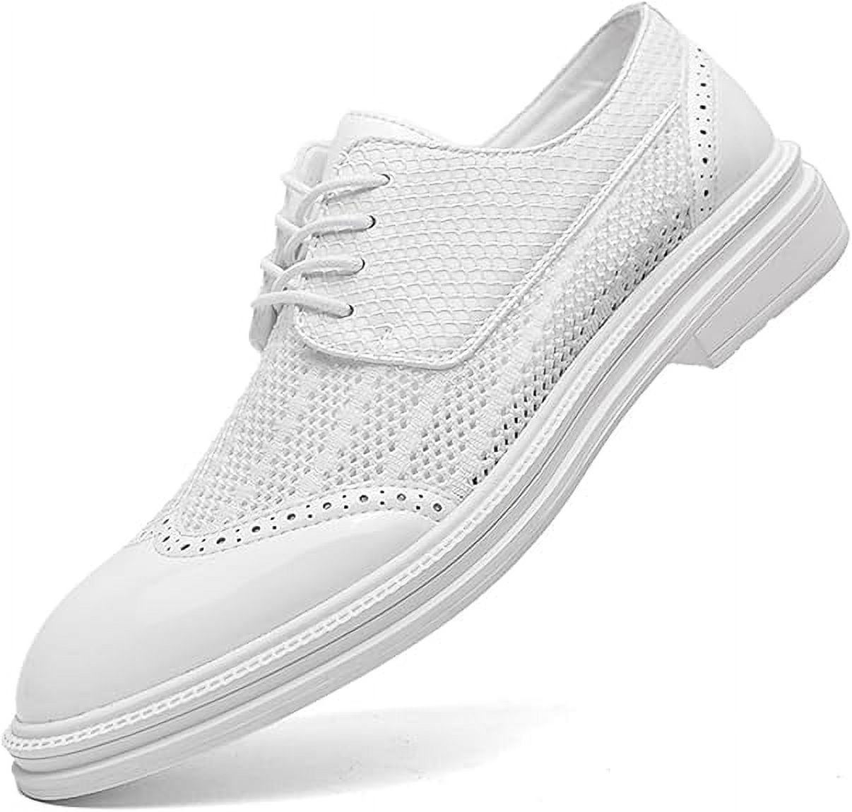 Mens Hollowed Mesh Brogue Formal Oxford Shoes Casual Lightweight ...