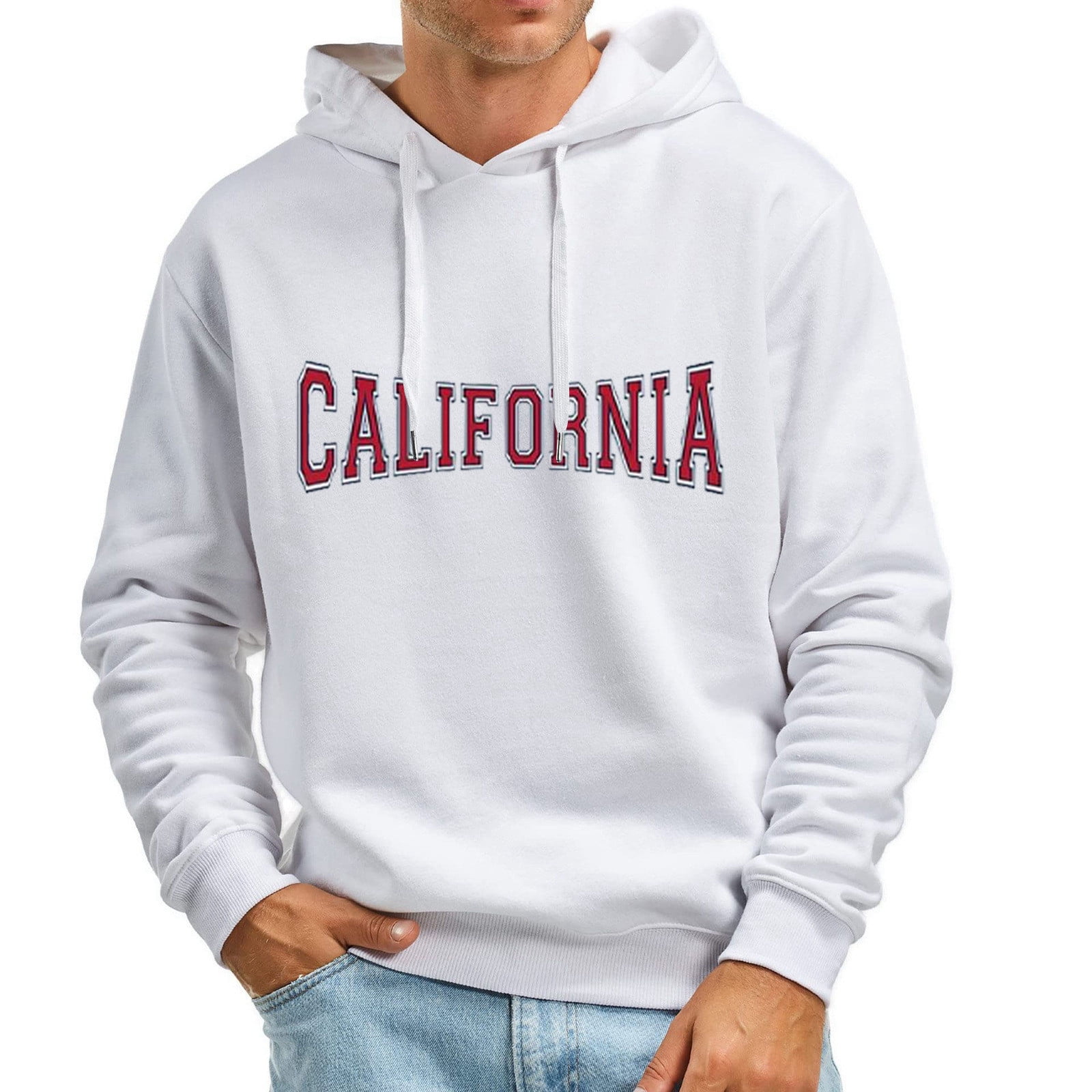 Mens Hoodies Pullover Oversized Hoodie Hooded Sweatshirt Vintage ...