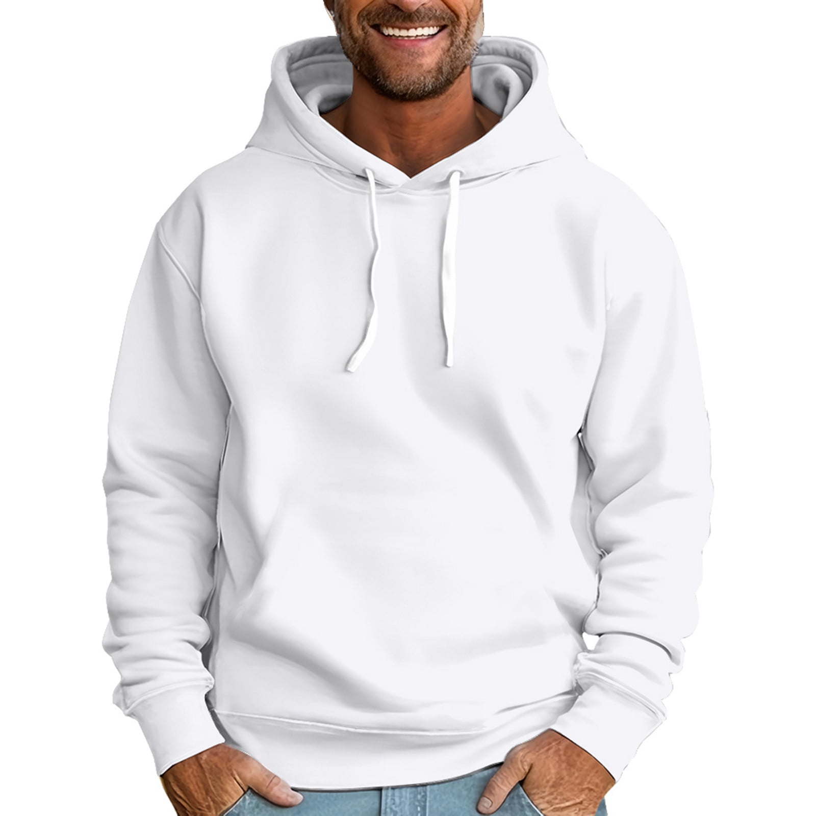 Mens Hoodies Zip Up Trendy Lightweight Work Hoodie Sweatshirt Long ...