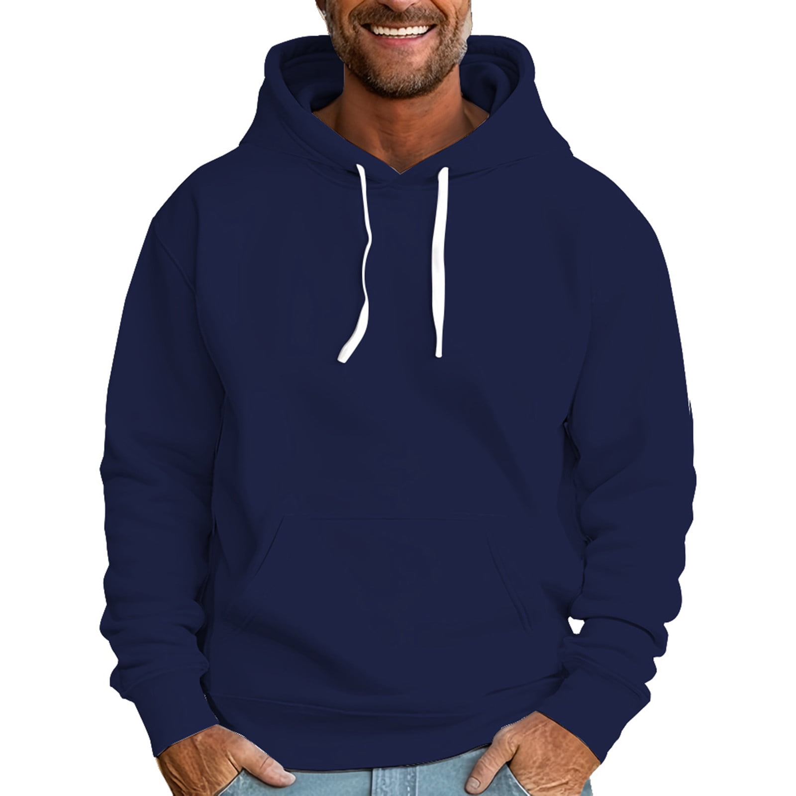 Mens Hoodies Zip Up Trendy Lightweight Work Hoodie Sweatshirt Long ...