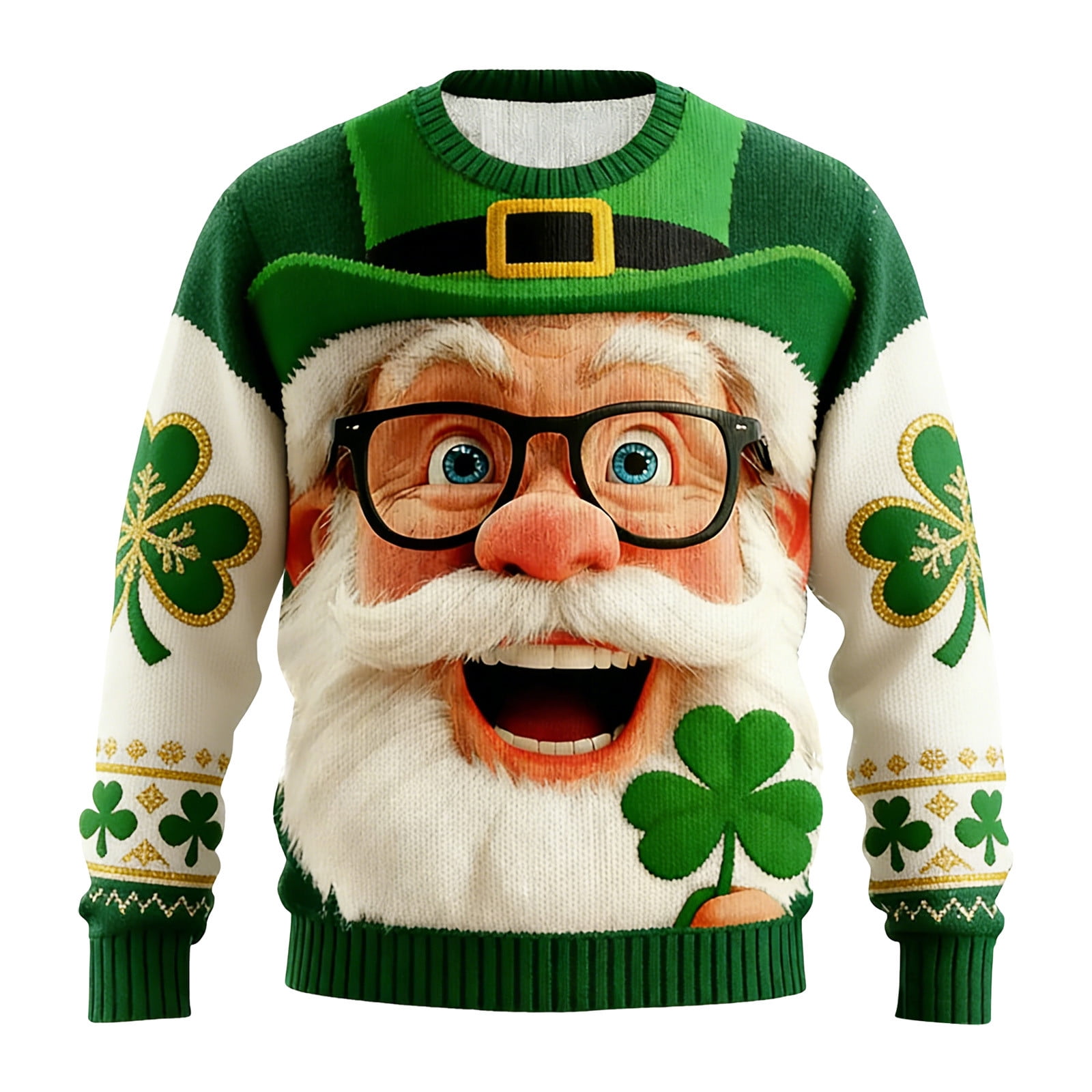 Mens Hoodless St. Patrick'S Day Crew Neck Long Sleeve Soft Athletic ...