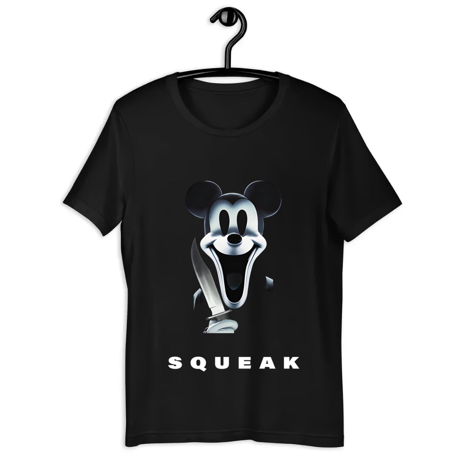 Mens Horror Movie Parody Graphic Tee, Ghostface Mickey Mouse Shirt ...