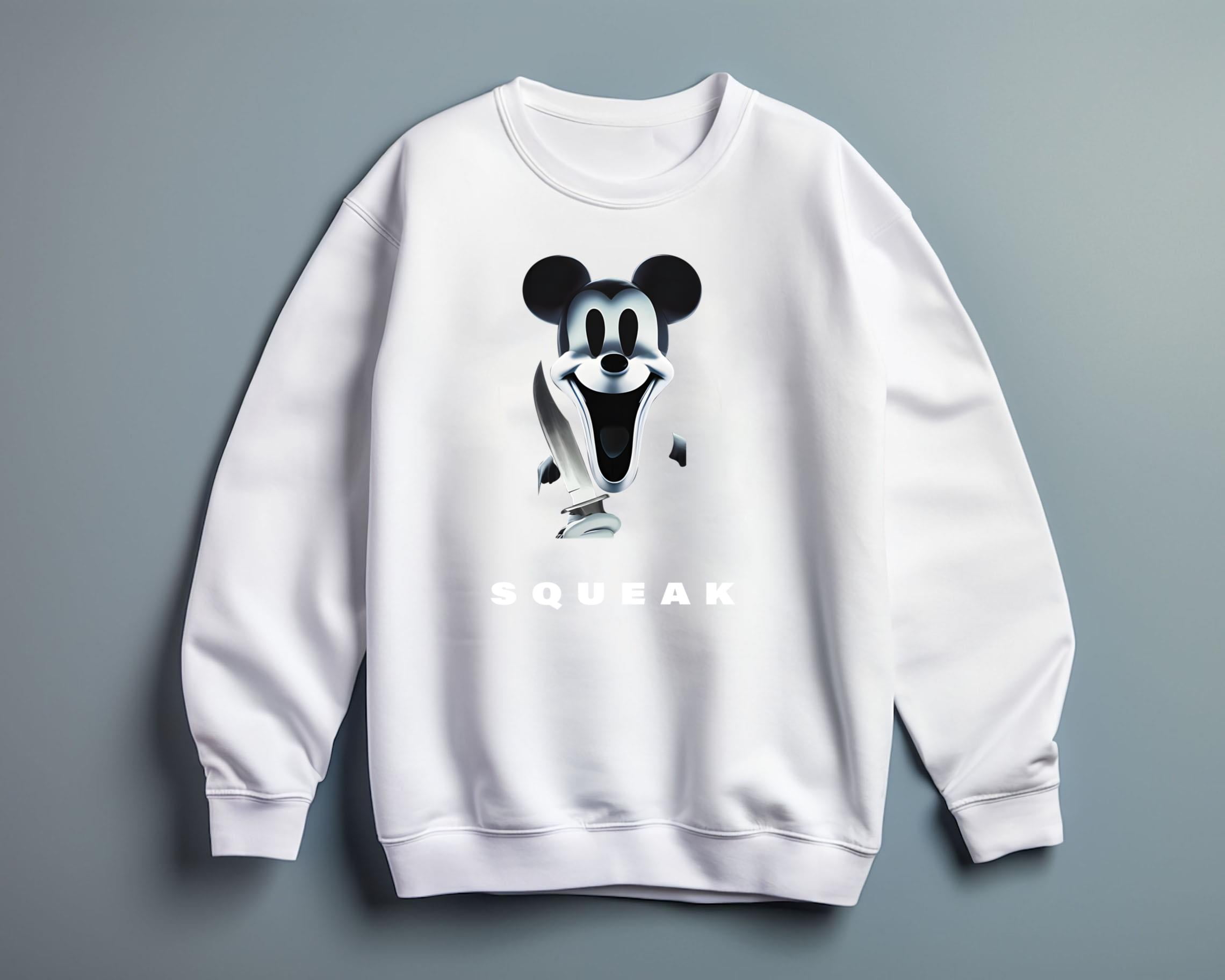 Mens Horror Movie Parody Graphic Tee, Ghostface Mickey Mouse Shirt ...