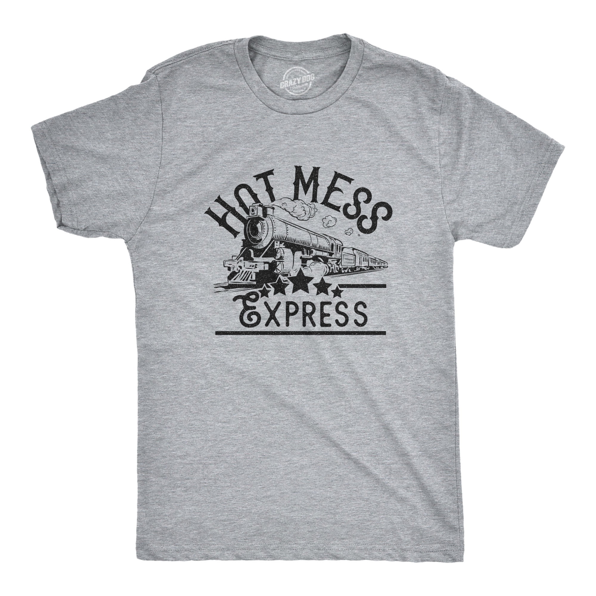 Mens Hot Mess Express T Shirt Funny Train Hangover Novelty Party Tee ...