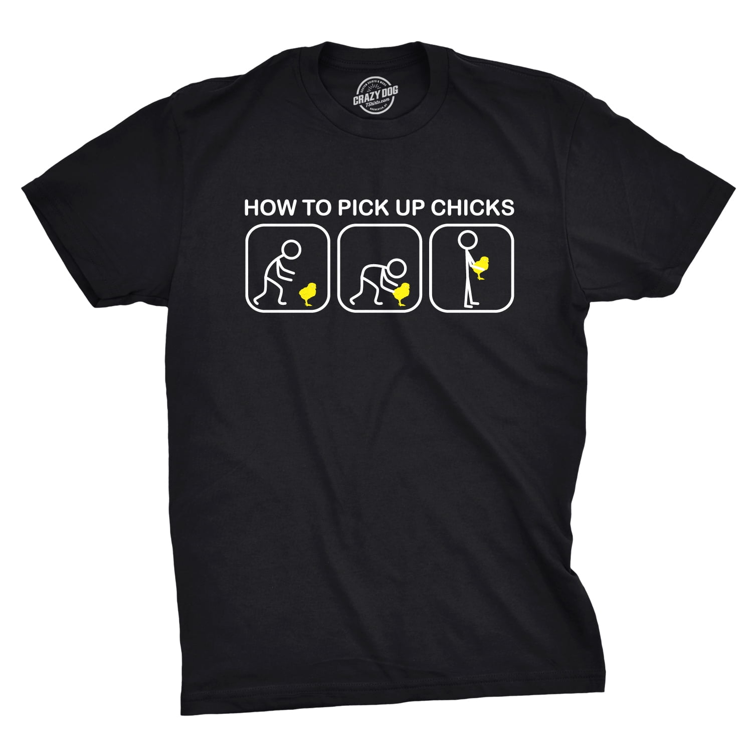 Mens How to Pick Up Chicks Funny T Shirt Easter Gift Graphic Tee ...