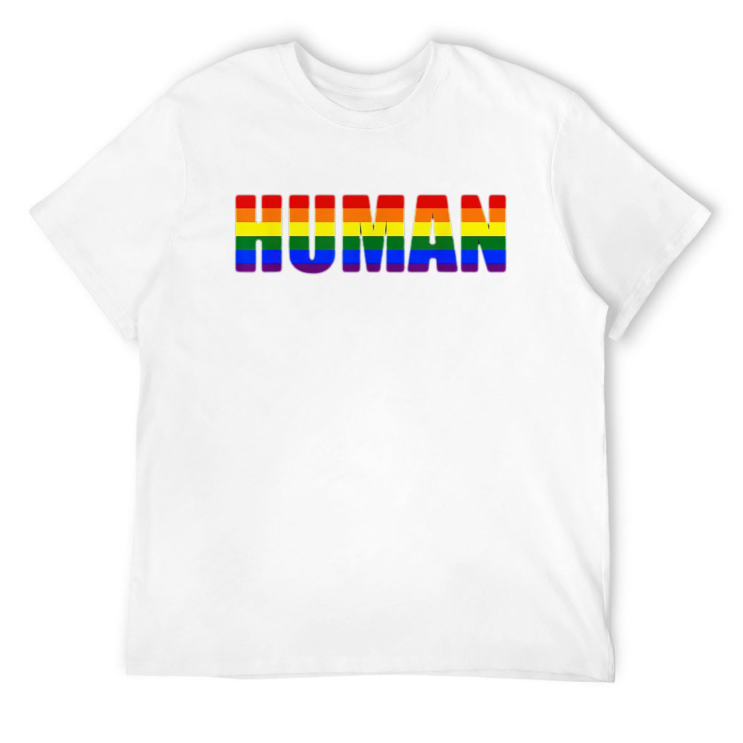 Mens Human Lgbt Gay Pride Flag Transgender T-Shirt White Large ...