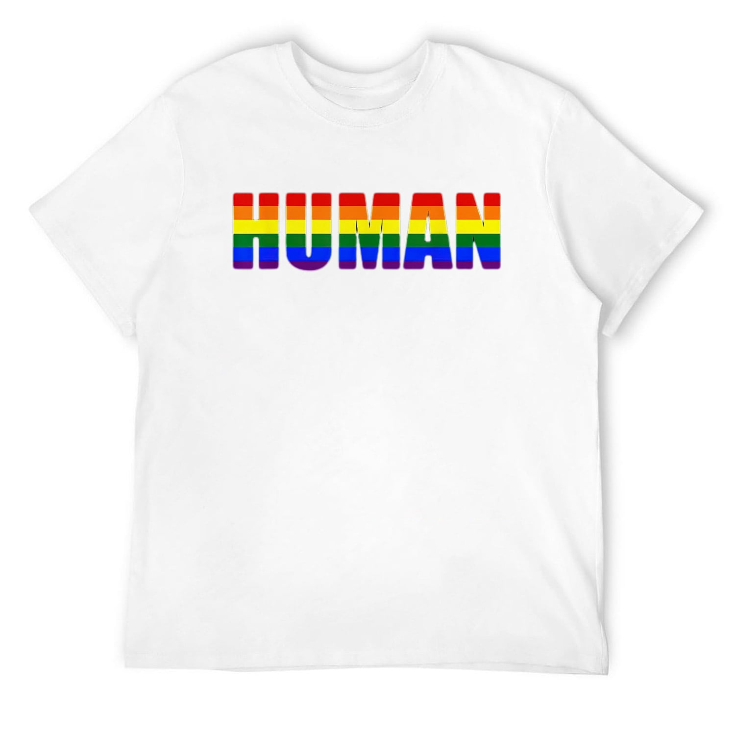 Mens Human Lgbt Gay Pride Flag Transgender T-Shirt White Medium ...