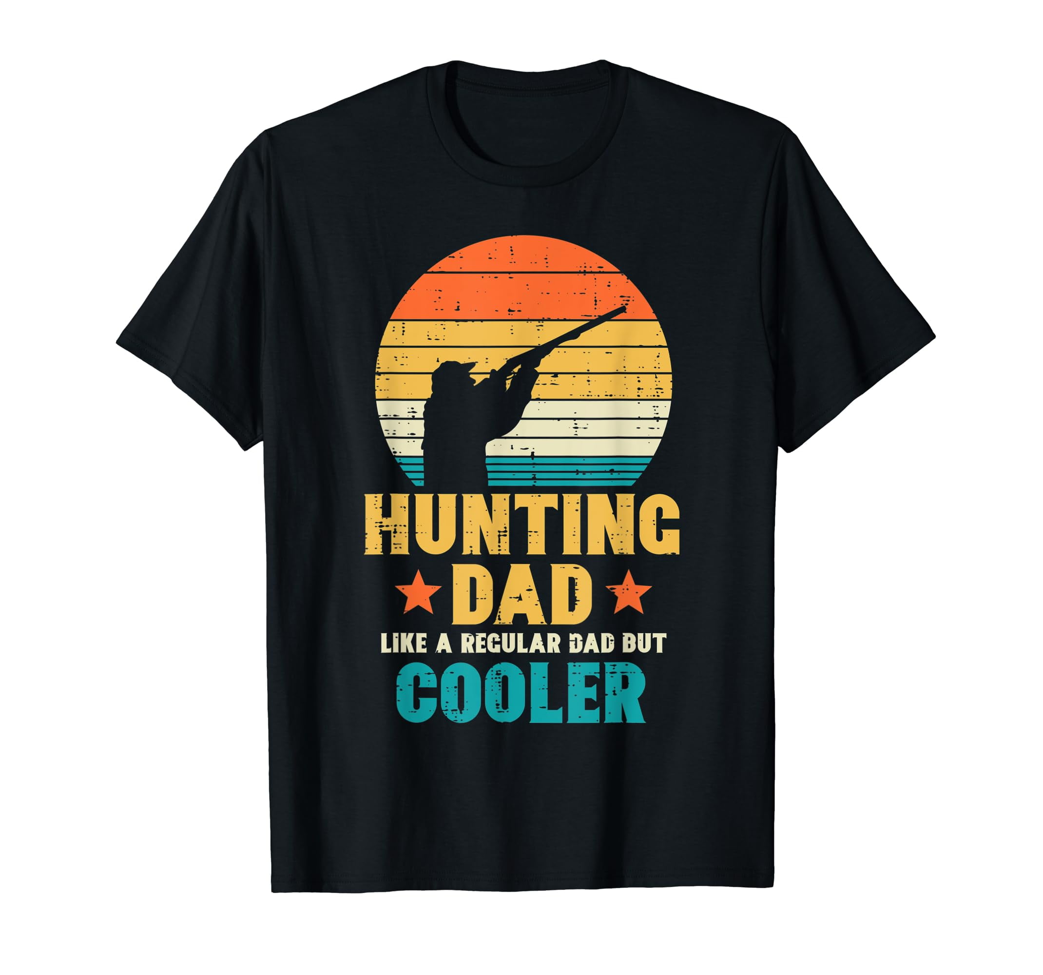 Mens Hunting Dad Cooler Retro Fathers Day Hunter Daddy Papa Men T-Shirt ...