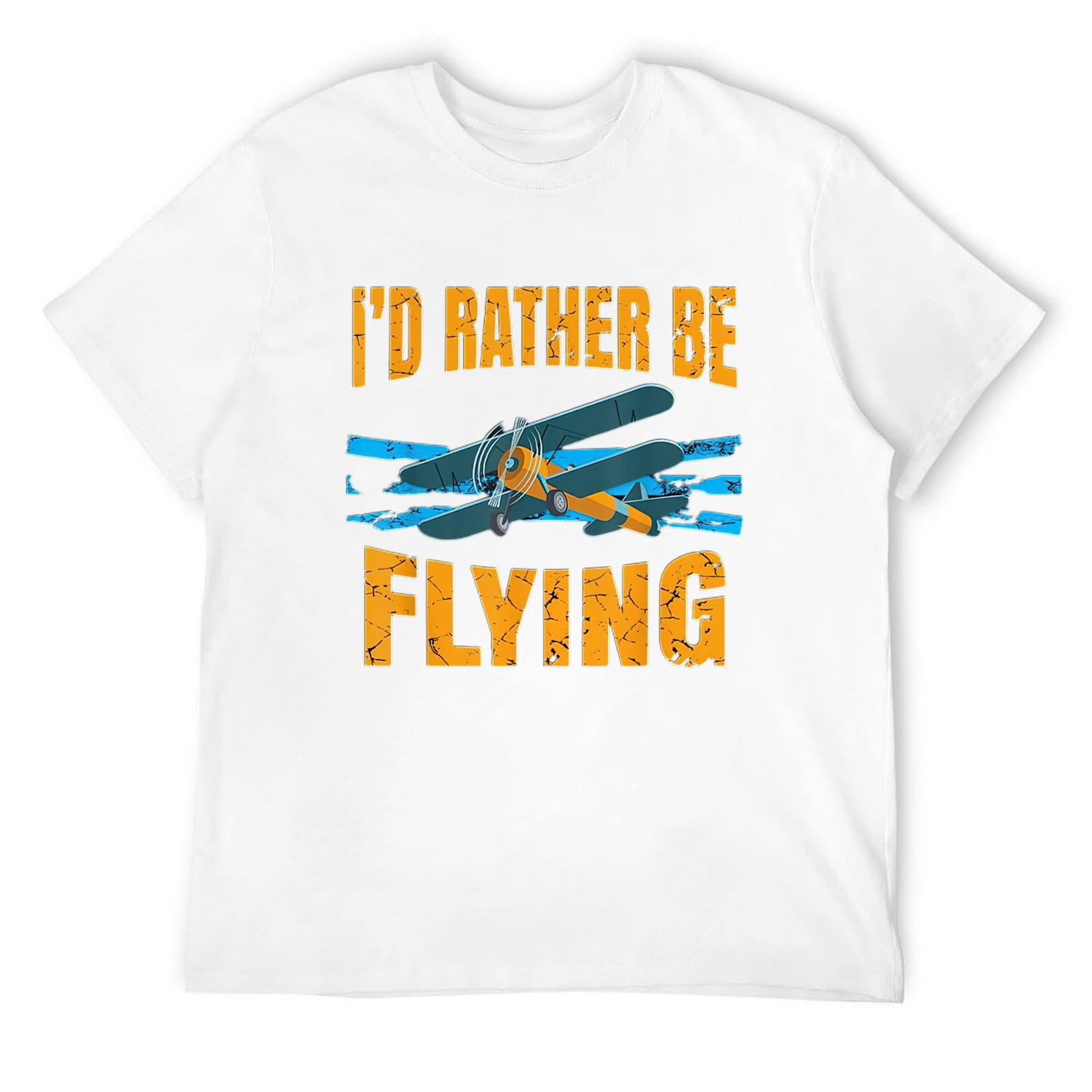 Mens I'D Rather Be Flying - Love To Fly Airman Pilot T-Shirt Black ...